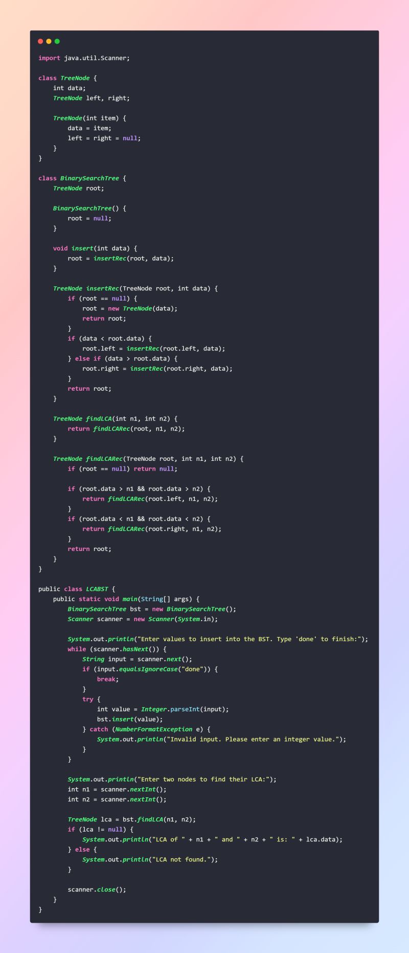 Sneha Saurabh on LinkedIn: #java #codingchallenge #lowestcommonancestor ... Sneha Saurabh on LinkedIn: #java #codingchallenge #lowestcommonancestor ...