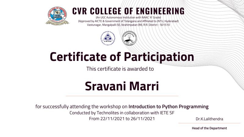 Sravani Marri on LinkedIn: Learning always feels good and python is one ... Sravani Marri on LinkedIn: Learning always feels good and python is one ...