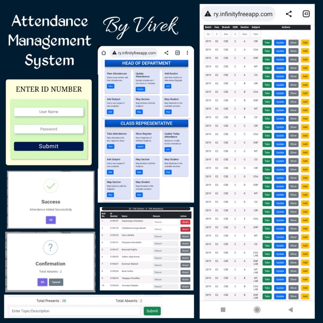 I designed Attendance Management System๐. Used Technologies :โฆ | VIVEK ... I designed Attendance Management System๐. Used Technologies :โฆ | VIVEK ...