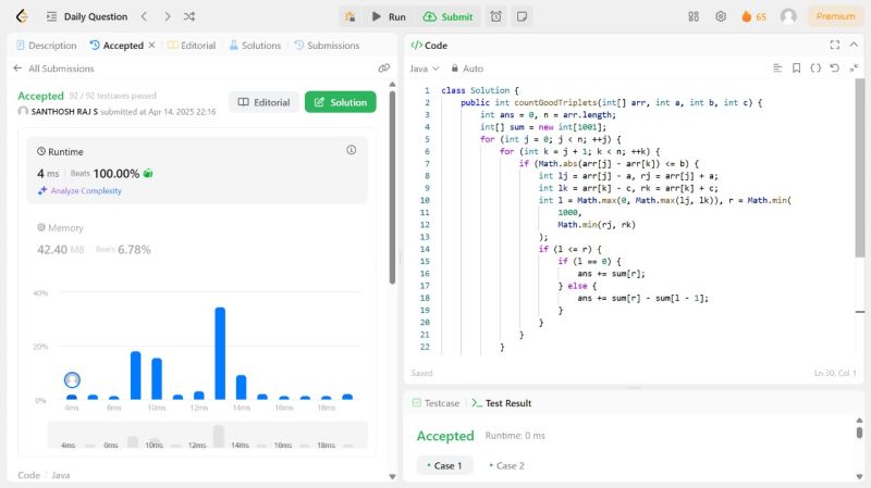 #leetcode #codingjourney #tripletcheck #arraychallenge #dailypractice ... #leetcode #codingjourney #tripletcheck #arraychallenge #dailypractice ...