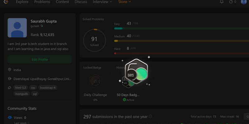 Saurabh Gupta on LinkedIn: #leetcode #continuouslearning # ... Saurabh Gupta on LinkedIn: #leetcode #continuouslearning # ...