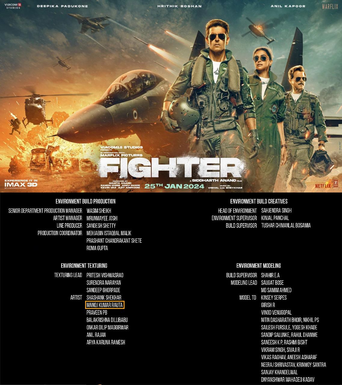 Manoj kumar Rauta on LinkedIn: #fighter #moviecredit | 11 comments Manoj kumar Rauta on LinkedIn: #fighter #moviecredit | 11 comments