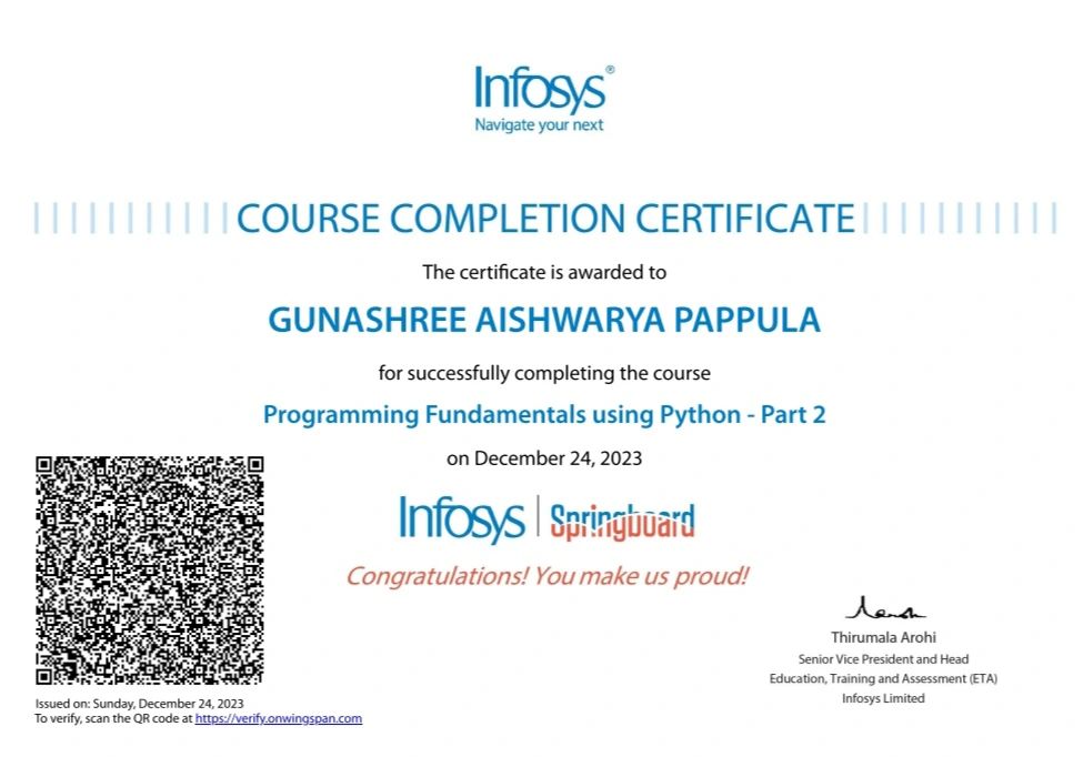 Gunashree Aishwarya Pappula on LinkedIn: #python #programming #careergrowth Gunashree Aishwarya Pappula on LinkedIn: #python #programming #careergrowth