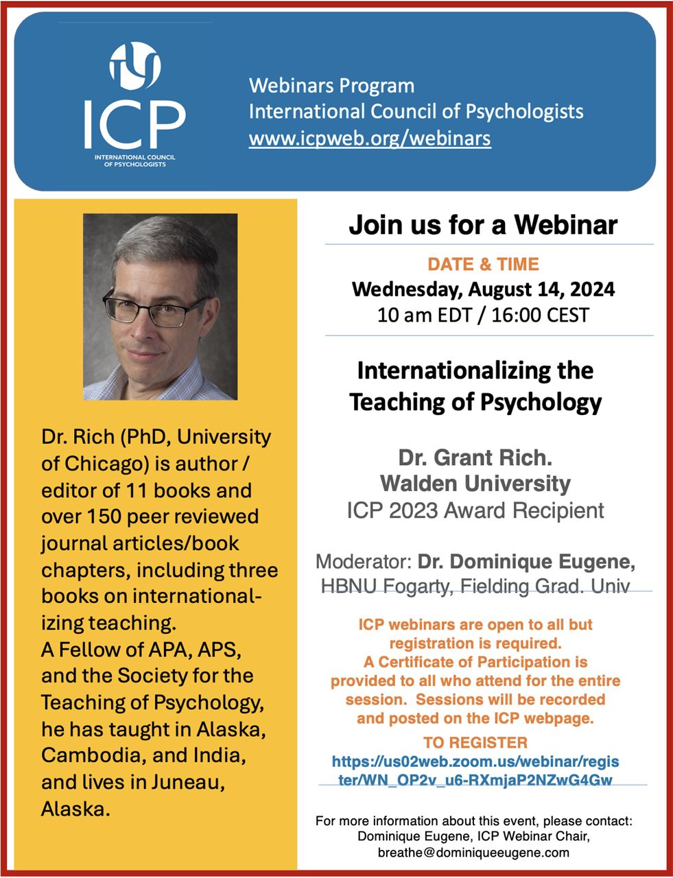 Grant J. Rich, PhD on LinkedIn: Honored to Present as Recipient of the ... Grant J. Rich, PhD on LinkedIn: Honored to Present as Recipient of the ...