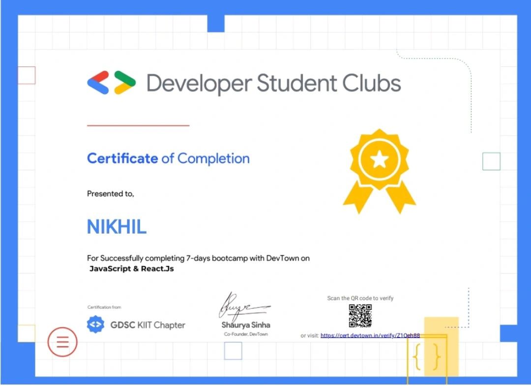 Nikhil Kumar on LinkedIn: #connection #bootcamp #javascript #react # ... Nikhil Kumar on LinkedIn: #connection #bootcamp #javascript #react # ...