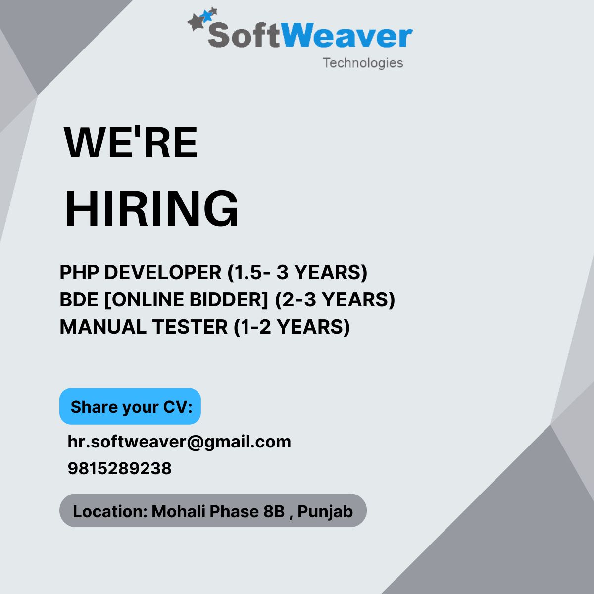 Deeksha Sharma on LinkedIn: #hiring #phpdeveloper #corephp #laravel # ... Deeksha Sharma on LinkedIn: #hiring #phpdeveloper #corephp #laravel # ...