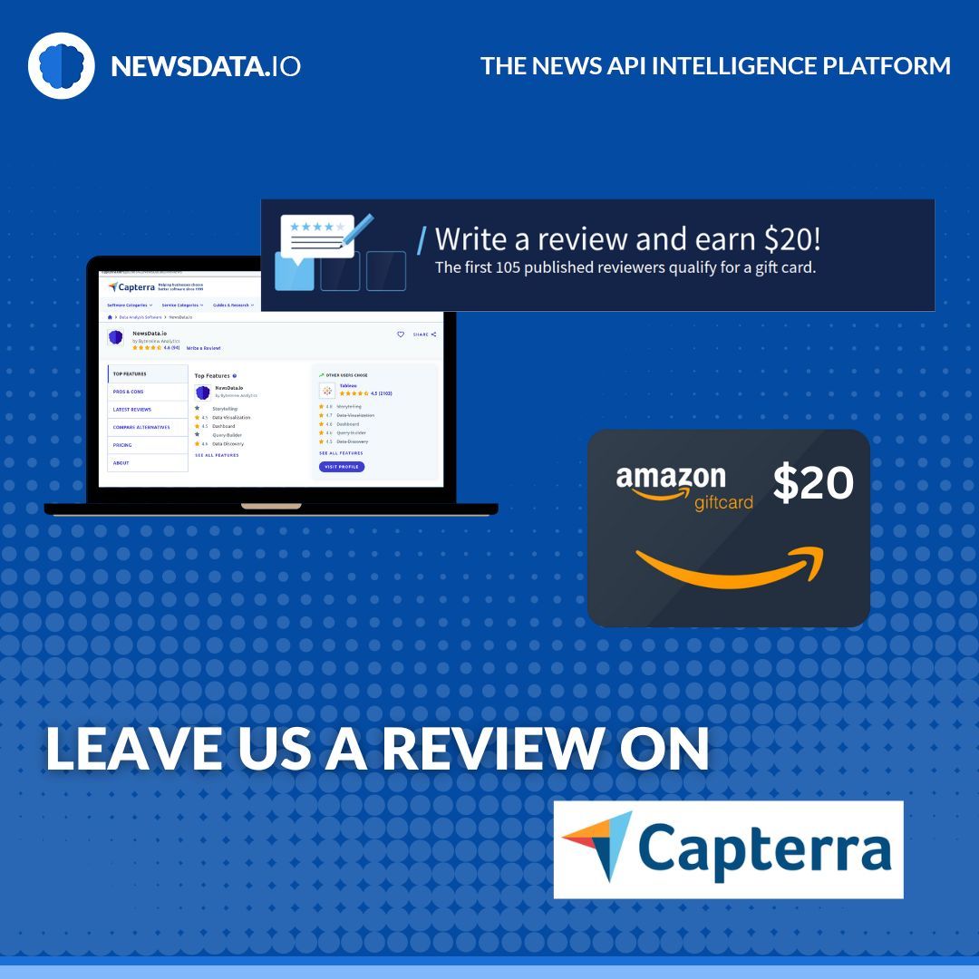 NewsData.io on LinkedIn: #newsapi #newsdata #amazon #capterra #apis # ... NewsData.io on LinkedIn: #newsapi #newsdata #amazon #capterra #apis # ...