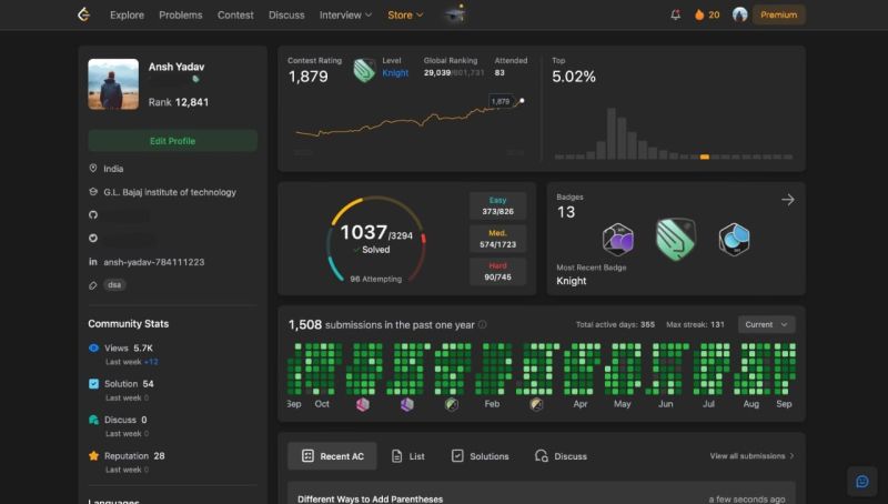 Ansh Yadav on LinkedIn: #leetcode #problemsolving #codingjourney # ... Ansh Yadav on LinkedIn: #leetcode #problemsolving #codingjourney # ...