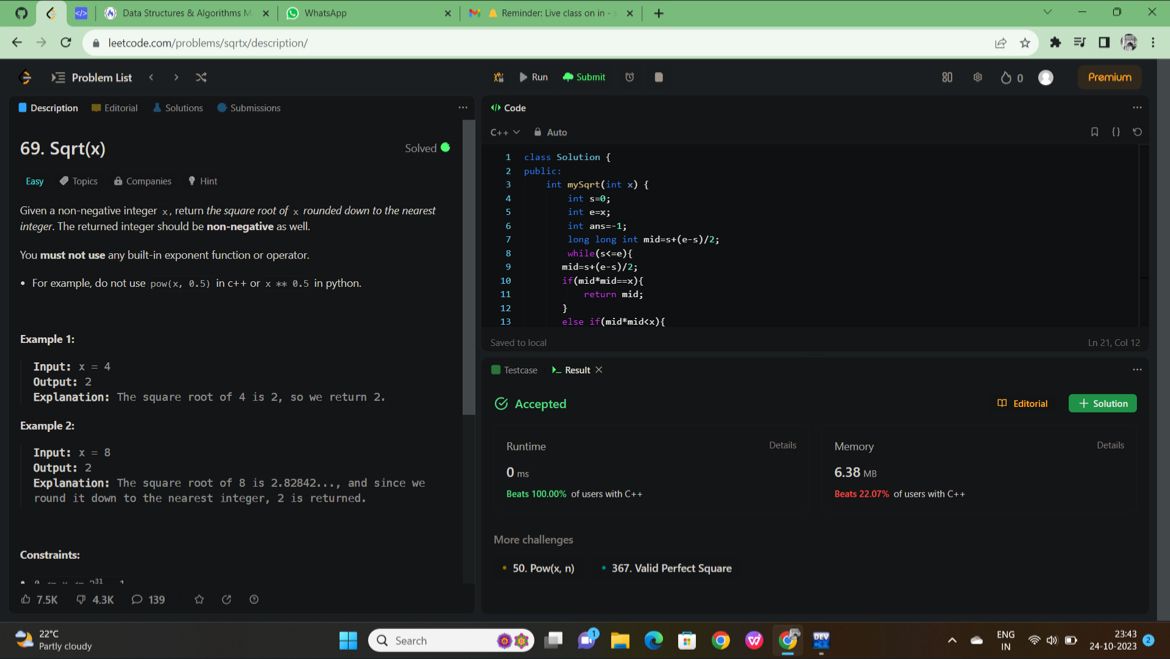 Sai Sidhartha Nomula on LinkedIn: #leetcode #cpp #lovebabbar #supreme2 Sai Sidhartha Nomula on LinkedIn: #leetcode #cpp #lovebabbar #supreme2