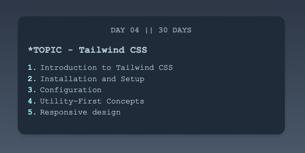 Day 4 of #30daysofwebdevelopment: Tailwind CSS | Aayush Dua posted on ... Day 4 of #30daysofwebdevelopment: Tailwind CSS | Aayush Dua posted on ...