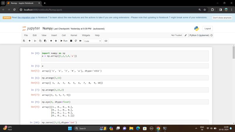 Gorla Leela Venkata Naga Madhavi on LinkedIn: Task 34 practice Numpy ... Gorla Leela Venkata Naga Madhavi on LinkedIn: Task 34 practice Numpy ...