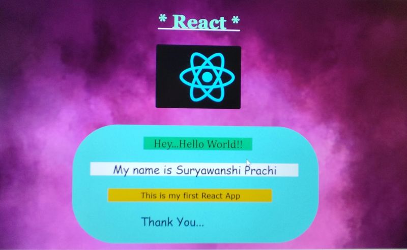 Prachi Suryawanshi on LinkedIn: #react #firstproject #learningreact # ... Prachi Suryawanshi on LinkedIn: #react #firstproject #learningreact # ...