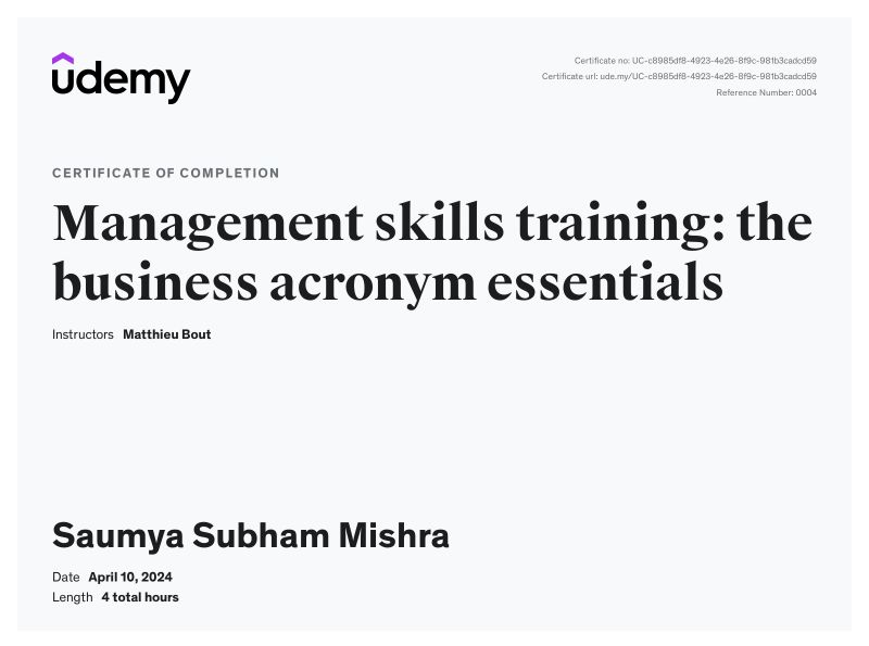 Saumya Subham Mishra on LinkedIn: #managementskills #businessacronyms # ... Saumya Subham Mishra on LinkedIn: #managementskills #businessacronyms # ...