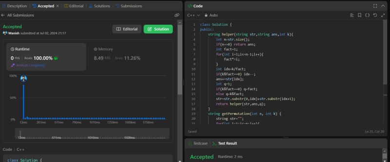Day 30 of LeetCode challenge: Permutation Sequence | Manish Kalwani ... Day 30 of LeetCode challenge: Permutation Sequence | Manish Kalwani ...