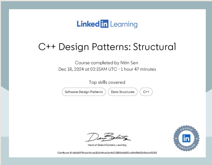 Nitin Sen on LinkedIn: #cplusplus #cpluspluscertification #programming ... Nitin Sen on LinkedIn: #cplusplus #cpluspluscertification #programming ...