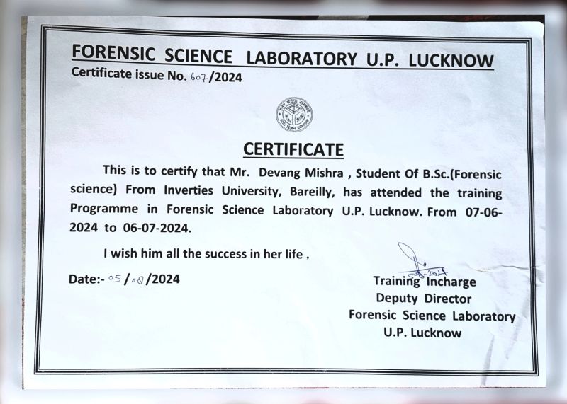 DEVANG MISHRA on LinkedIn: #forensics #serology #ballistic #sfsl DEVANG MISHRA on LinkedIn: #forensics #serology #ballistic #sfsl