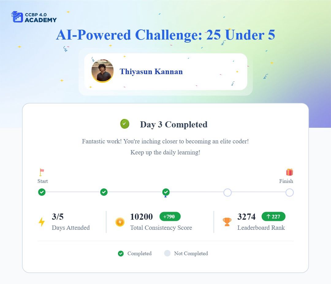 #ai #codingchallenge #learningjourney #innovation #tech | Thiyasun K #ai #codingchallenge #learningjourney #innovation #tech | Thiyasun K