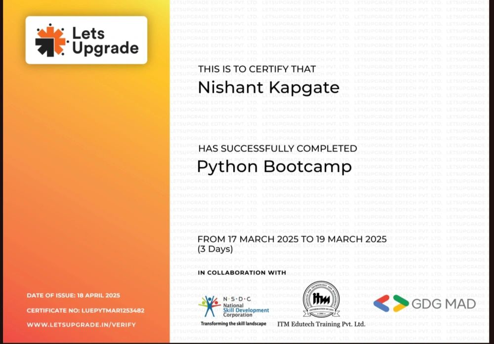 #python #letsupgrade #bootcampcomplete #techjourney #lifelonglearning ... #python #letsupgrade #bootcampcomplete #techjourney #lifelonglearning ...