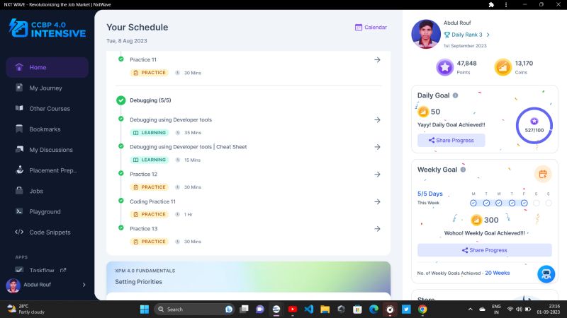SHAIK ABDUL ROUF on LinkedIn: #day70 #100daysofcodechallenge #nxtwave #ccbp SHAIK ABDUL ROUF on LinkedIn: #day70 #100daysofcodechallenge #nxtwave #ccbp
