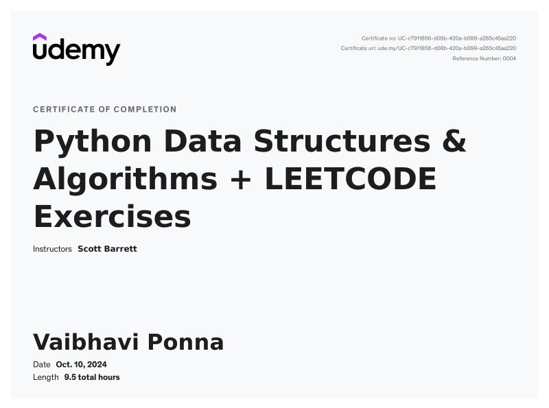 Vaibhavi Ponna on LinkedIn: #datastructures #algorithms #python # ... Vaibhavi Ponna on LinkedIn: #datastructures #algorithms #python # ...