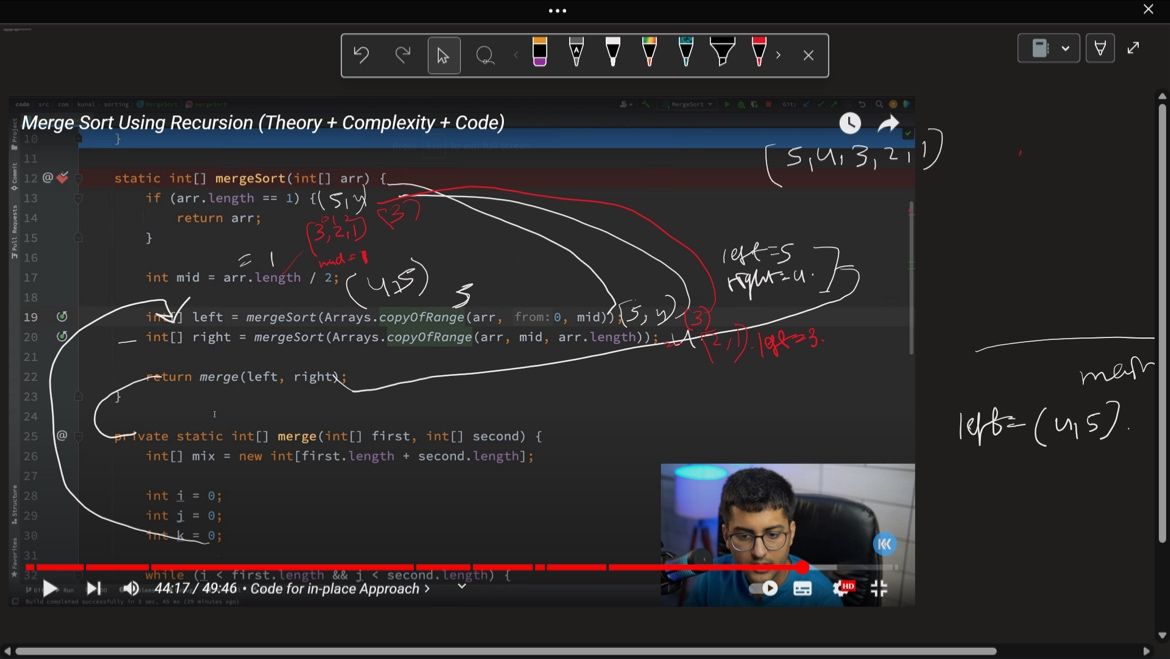 #mergesort #cpp #recursion #dsa #problemsolving #letsconnect | Sai ... #mergesort #cpp #recursion #dsa #problemsolving #letsconnect | Sai ...