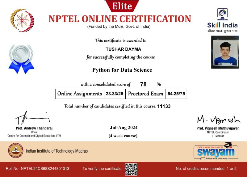 tushar dayma on LinkedIn: #datascience #python #nptel #learningjourney ... tushar dayma on LinkedIn: #datascience #python #nptel #learningjourney ...