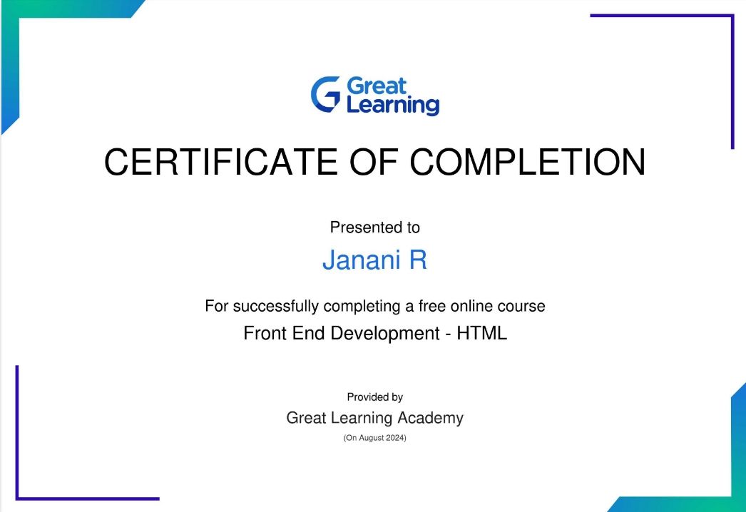 Janani Ravindran on LinkedIn: #frontenddevelopment #html #webdevelopment Janani Ravindran on LinkedIn: #frontenddevelopment #html #webdevelopment