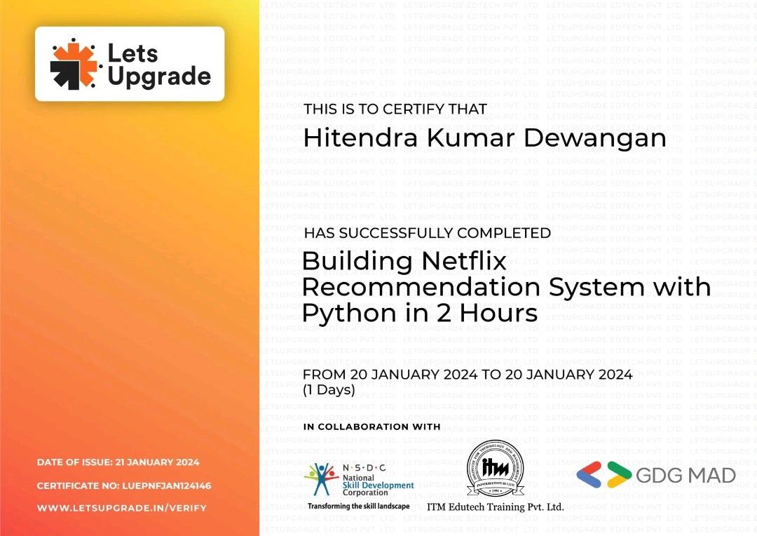 How I built my own Netflix recommendation system | Hitendra Kumar ... How I built my own Netflix recommendation system | Hitendra Kumar ...