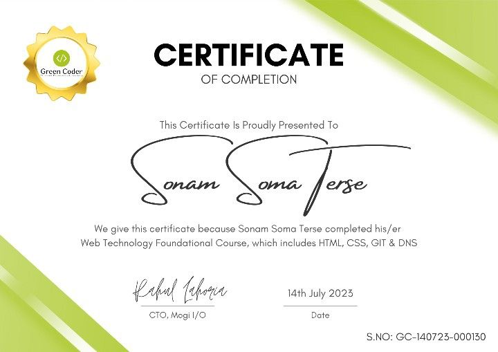Sonam Terse on LinkedIn: #coding #greencoder #html #css #github #git # ... Sonam Terse on LinkedIn: #coding #greencoder #html #css #github #git # ...