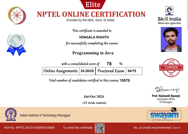 I am happy to announce that I have made a certificate course ... I am happy to announce that I have made a certificate course ...