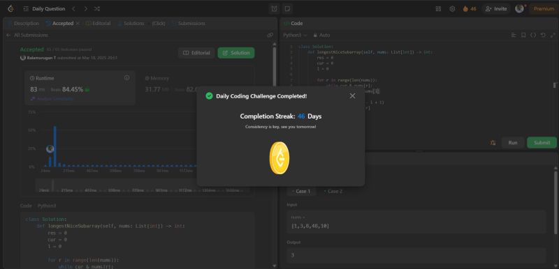 #leetcode #bitwise #slidingwindow #coding | Balamurugan T #leetcode #bitwise #slidingwindow #coding | Balamurugan T