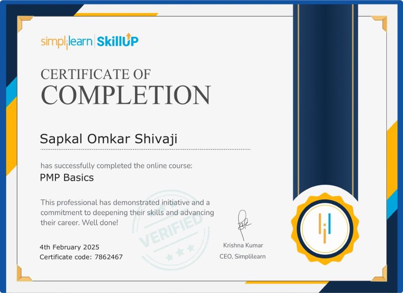 🎉Excited to share my latest milestone! | Omkar Sapkal 🎉Excited to share my latest milestone! | Omkar Sapkal