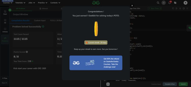#100daysofcode #gfg #dsa #100daysofcode #gfg #dsa #linkedlist ... #100daysofcode #gfg #dsa #100daysofcode #gfg #dsa #linkedlist ...