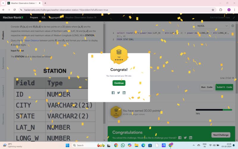 Aditya J Parida on LinkedIn: #hackerrank #sql #dataanalysis # ... Aditya J Parida on LinkedIn: #hackerrank #sql #dataanalysis # ...