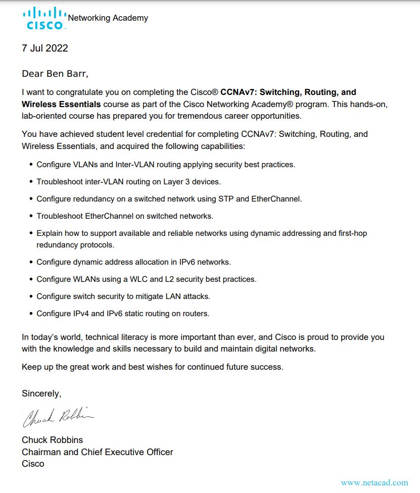 Ben Barr on LinkedIn: CCNAv7: Switching, Routing, and Wireless ... Ben Barr on LinkedIn: CCNAv7: Switching, Routing, and Wireless ...