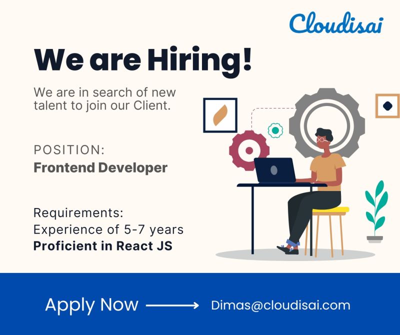 #hiring #frontenddeveloper #reactjs #careers #cloudisai #jobvacancy ... #hiring #frontenddeveloper #reactjs #careers #cloudisai #jobvacancy ...