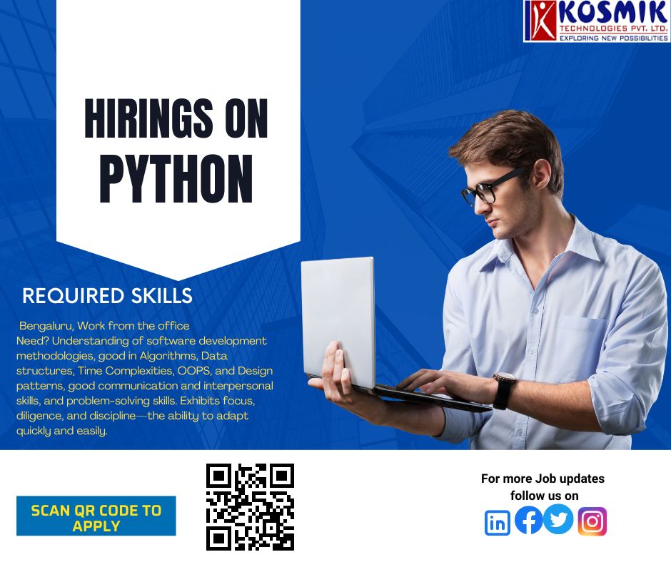 Kosmiktechnologies PVT LTD on LinkedIn: #openings #python # ... Kosmiktechnologies PVT LTD on LinkedIn: #openings #python # ...