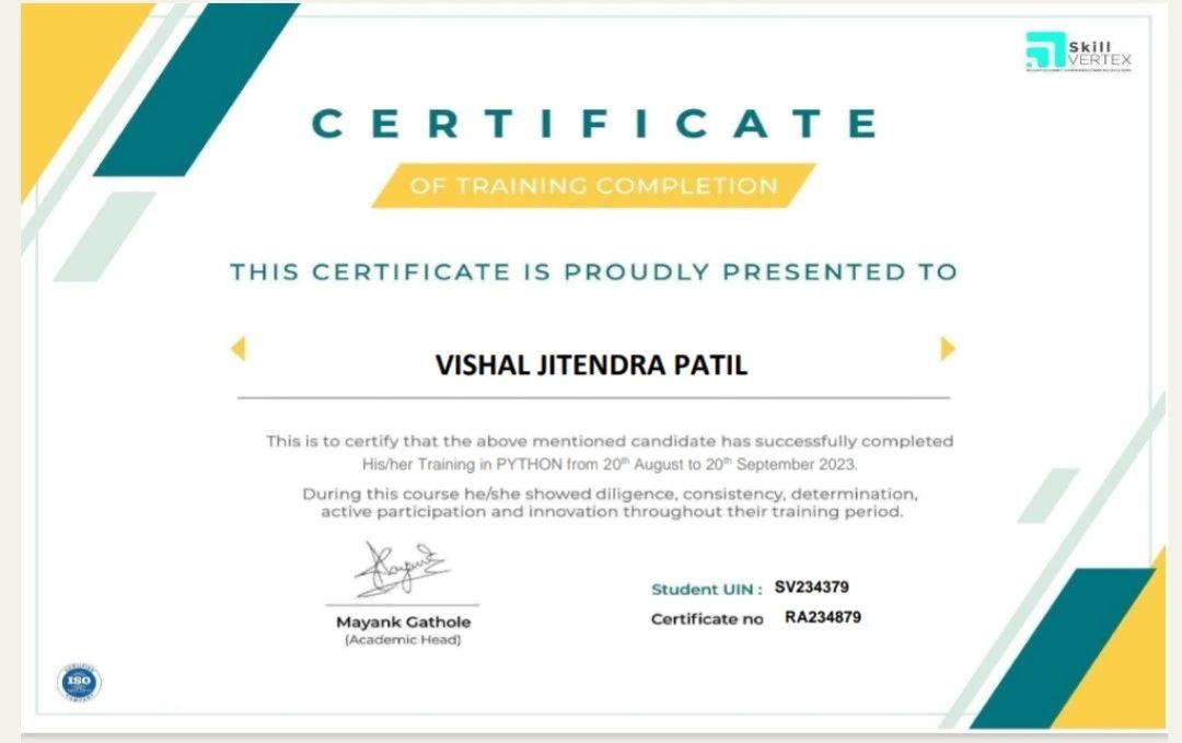 Vishal Patil on LinkedIn: #python #skillvertex #python #skillvertex Vishal Patil on LinkedIn: #python #skillvertex #python #skillvertex