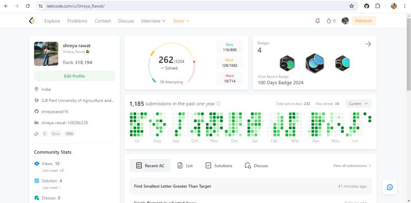 Shreya Rawat on LinkedIn: #30dayschallenge #coding #leetcode ... Shreya Rawat on LinkedIn: #30dayschallenge #coding #leetcode ...
