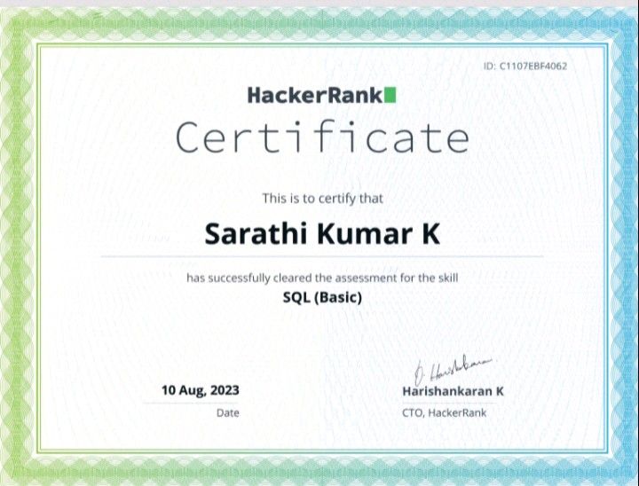 Sarathi Kumar k on LinkedIn: #sql #hackerrank Sarathi Kumar k on LinkedIn: #sql #hackerrank