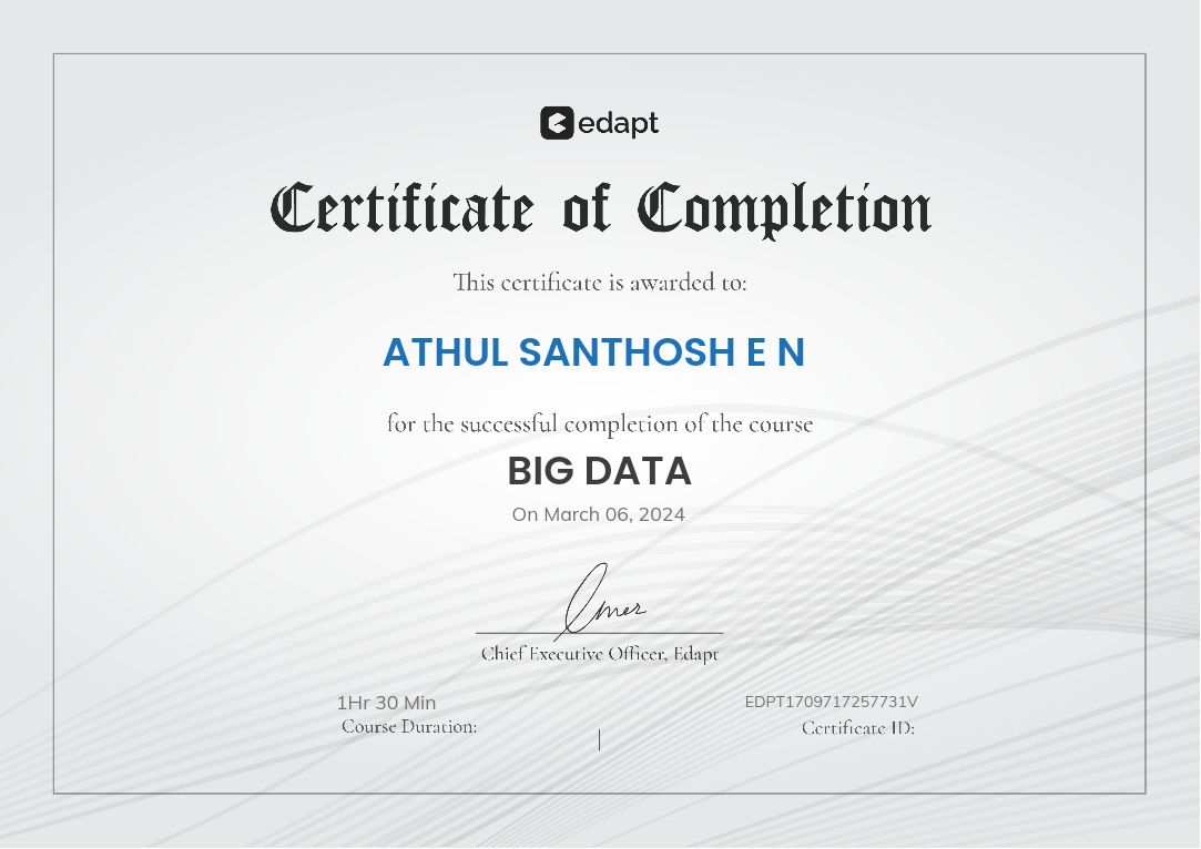 Athul Santhosh E N on LinkedIn: #bigdata #artificialintelligence # ... Athul Santhosh E N on LinkedIn: #bigdata #artificialintelligence # ...