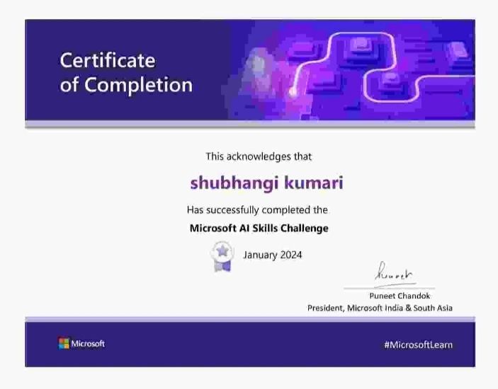 Shubhangi Kumari on LinkedIn: #microsoft Shubhangi Kumari on LinkedIn: #microsoft