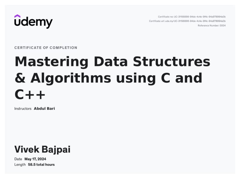 vivek bajpai on LinkedIn: #udemy #dsa #professionaldevelopment #skills vivek bajpai on LinkedIn: #udemy #dsa #professionaldevelopment #skills