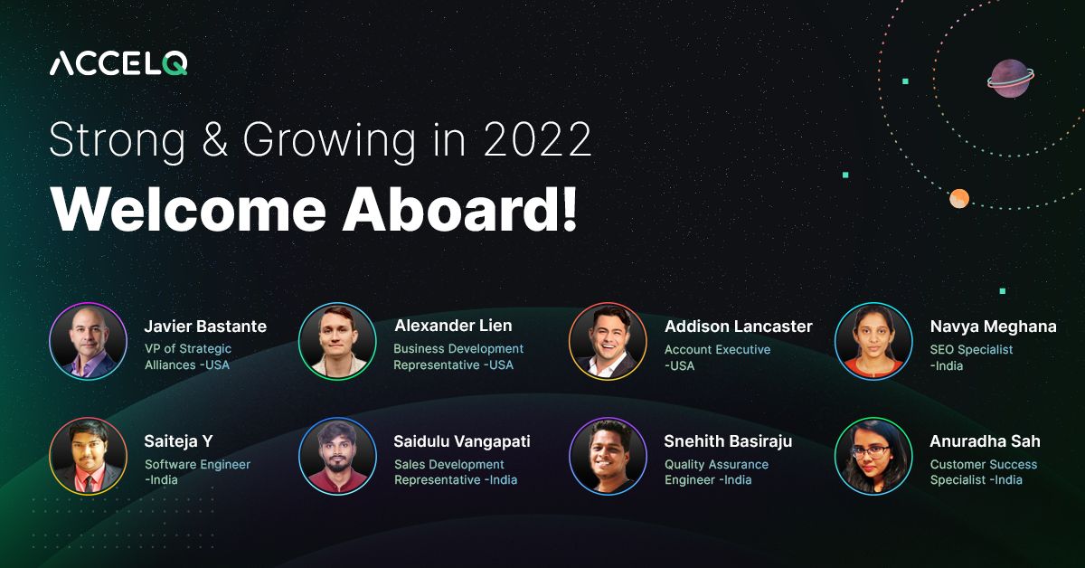 ACCELQ on LinkedIn: #accelq #welcometotheteam #onboarding ACCELQ on LinkedIn: #accelq #welcometotheteam #onboarding