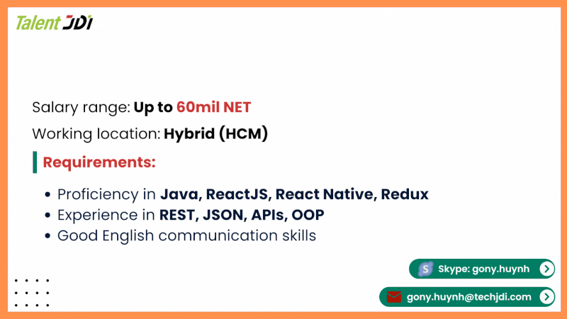 Gony Huynh on LinkedIn: #hiring #java #hybrid Gony Huynh on LinkedIn: #hiring #java #hybrid