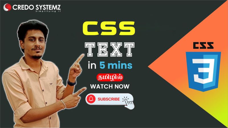 CSS Text Tutorial for Beginners in Tamil | Credo Systemz posted on the ... CSS Text Tutorial for Beginners in Tamil | Credo Systemz posted on the ...