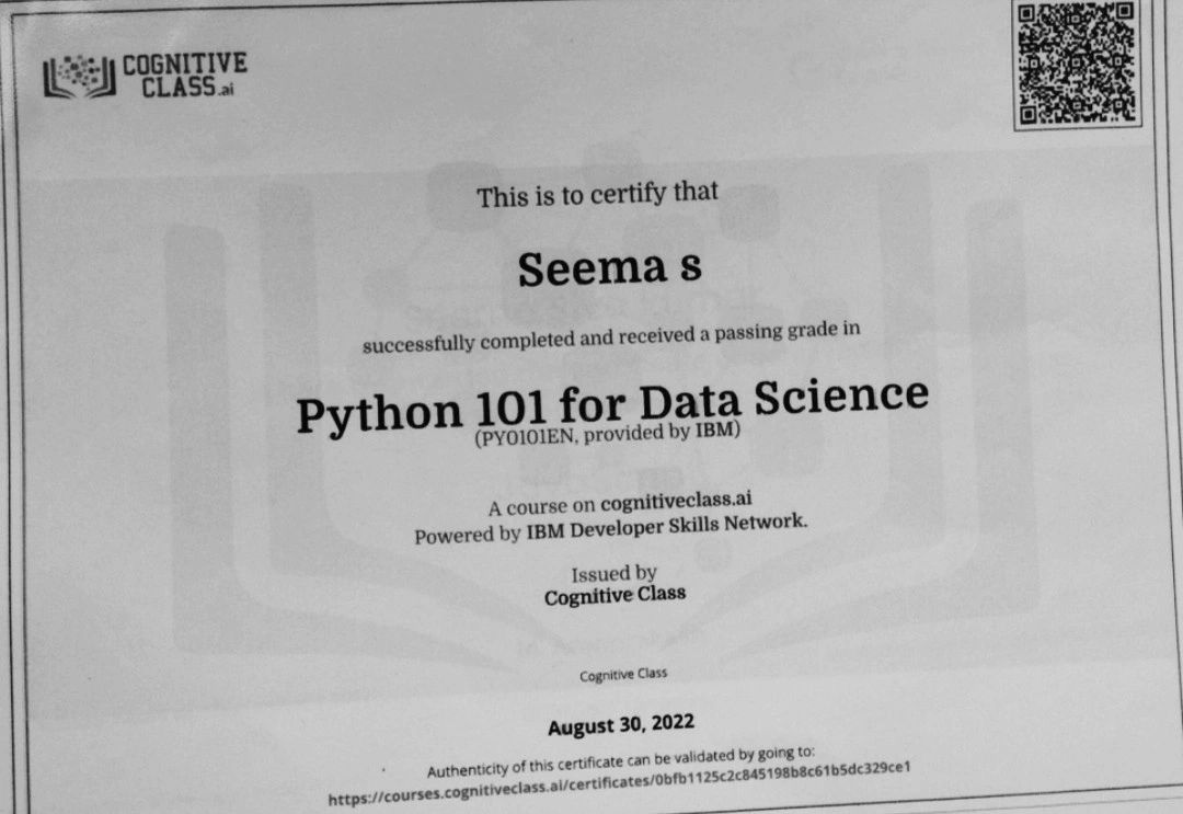 Learn Python for Data Science with Cognitive Class | Seema S posted on ... Learn Python for Data Science with Cognitive Class | Seema S posted on ...