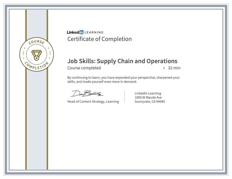 Job Skills: Supply Chain and Operations on LinkedIn: #alwaysbelearning ... Job Skills: Supply Chain and Operations on LinkedIn: #alwaysbelearning ...