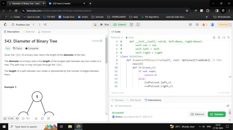 Day 40 of #100daysofcodechallenge with LeetCode | Midhun C posted on ... Day 40 of #100daysofcodechallenge with LeetCode | Midhun C posted on ...