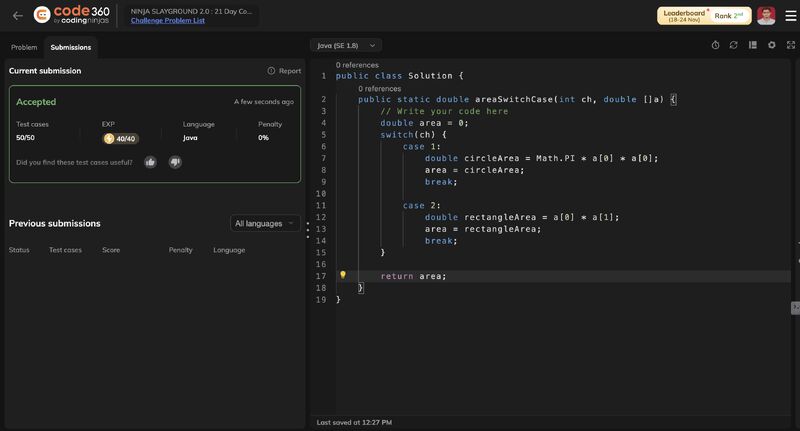 Abdul Rouf Shaik on LinkedIn: #ninjaslayground #codingninjas #day2 Abdul Rouf Shaik on LinkedIn: #ninjaslayground #codingninjas #day2